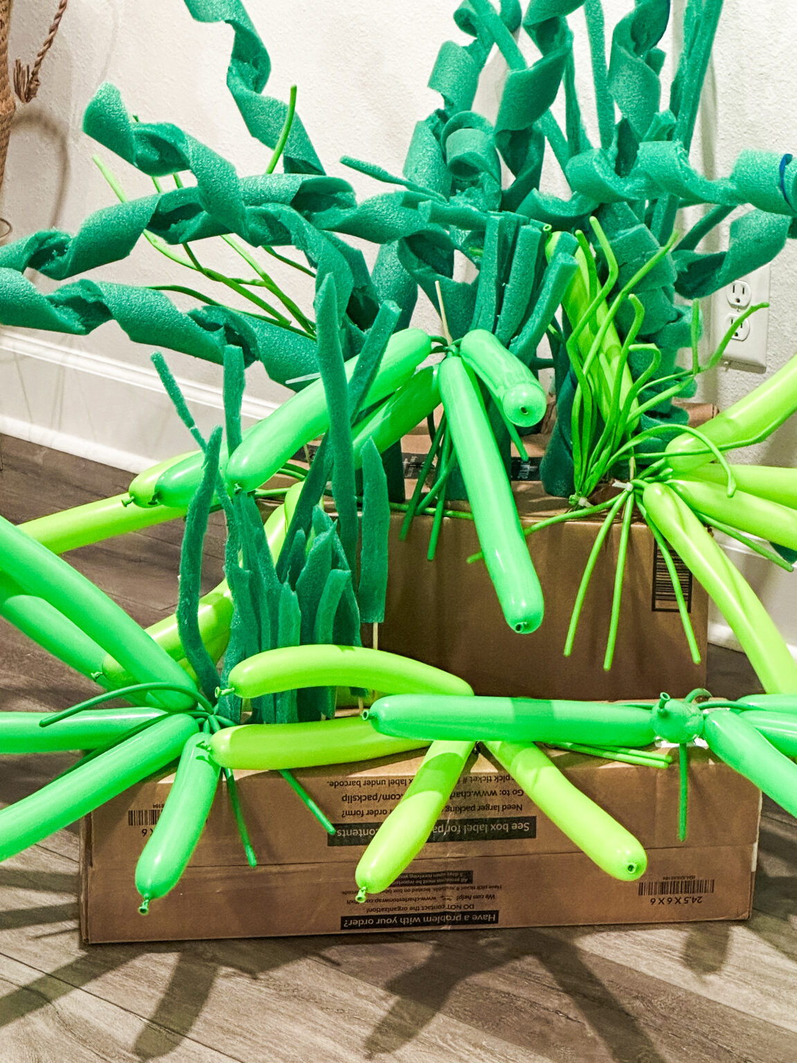 Create a Coral Reef with Balloons, Pool Noodles, and Spray Foam