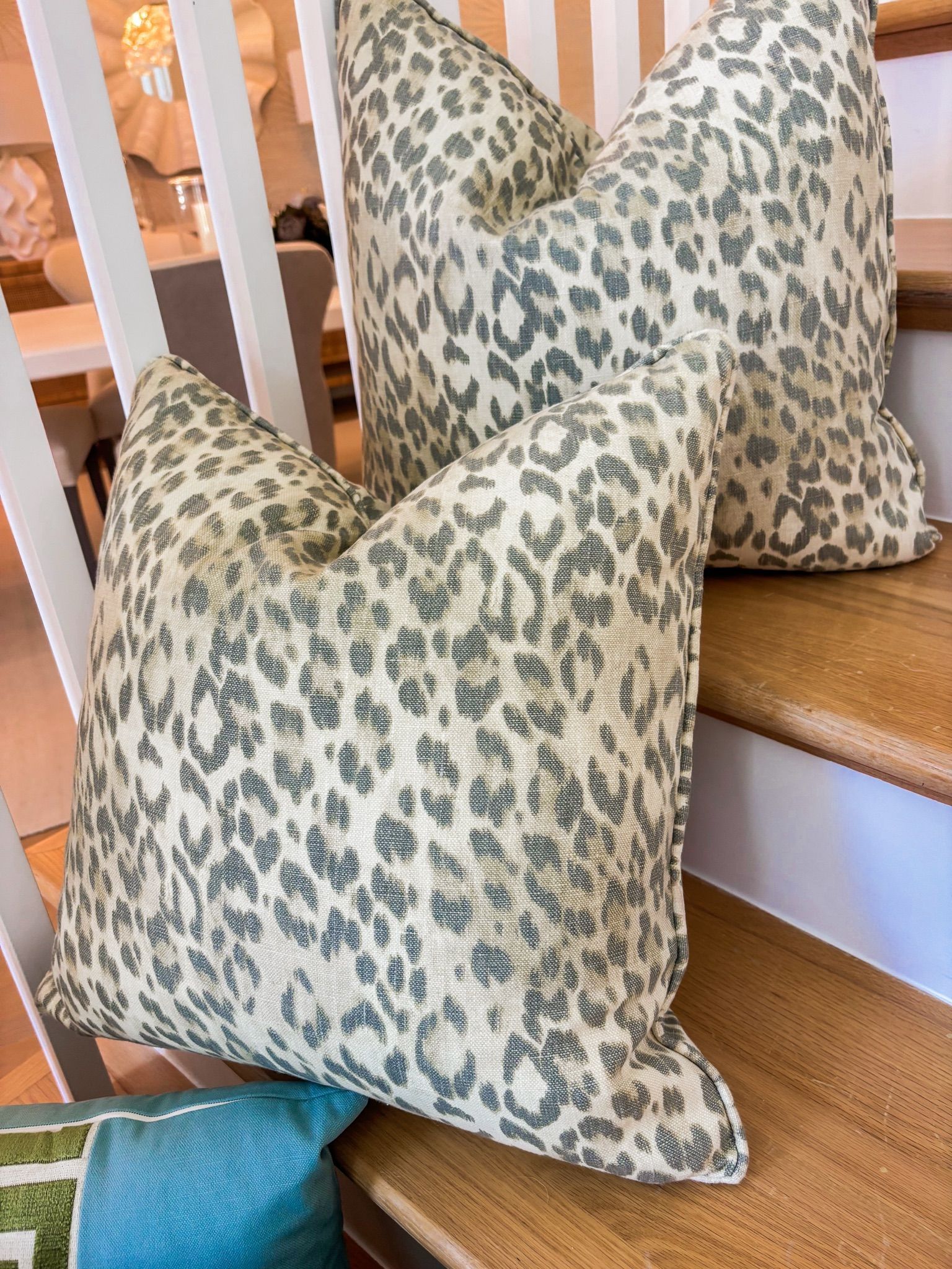 Custom Designer Linen Pillows – Neutral Gray Leopard • Heavy, Luxe Down ...